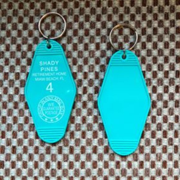 Accessories | 52 Blue Shady Pines Motel Key Style Key Chains | Poshmark
